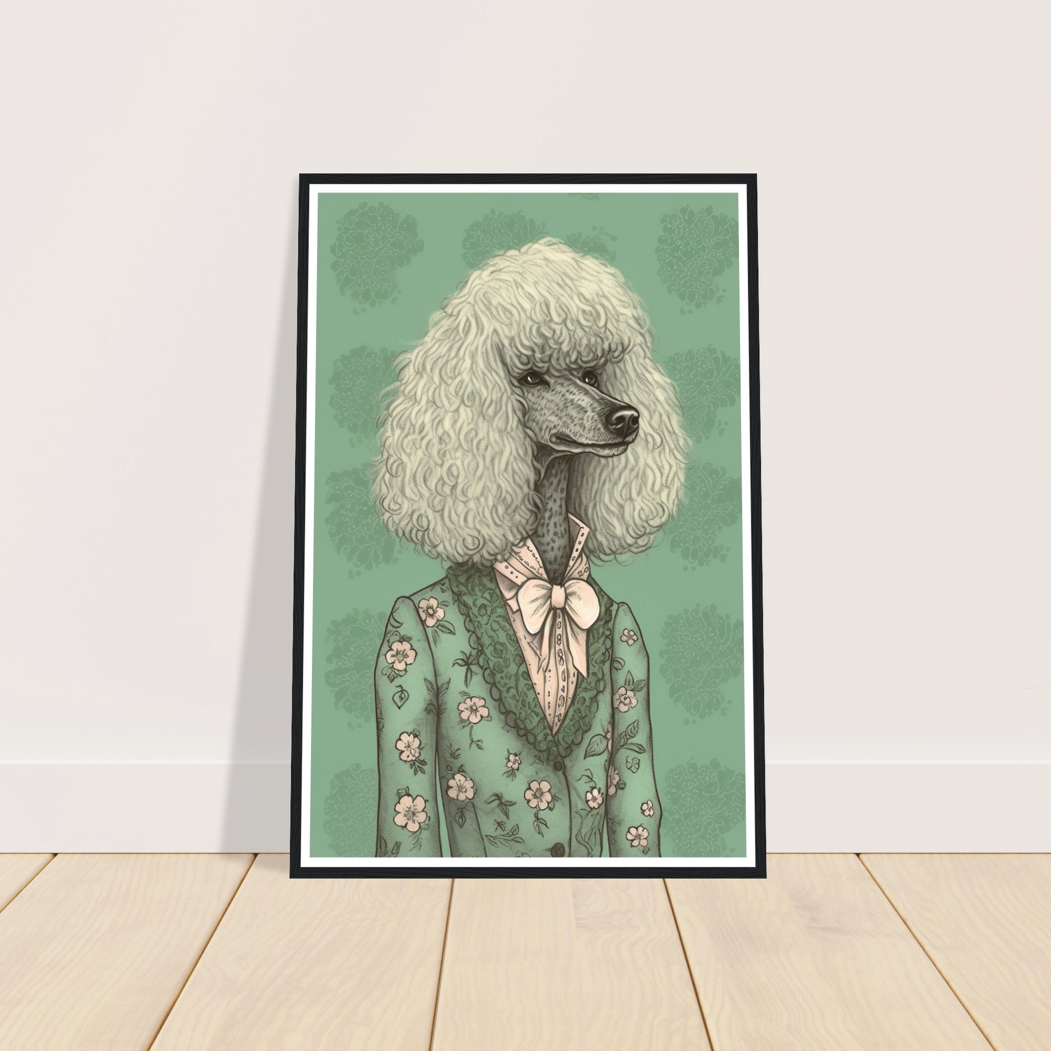 Pampered Poodle Dog Portraiture Wall Art Print – ART ilk