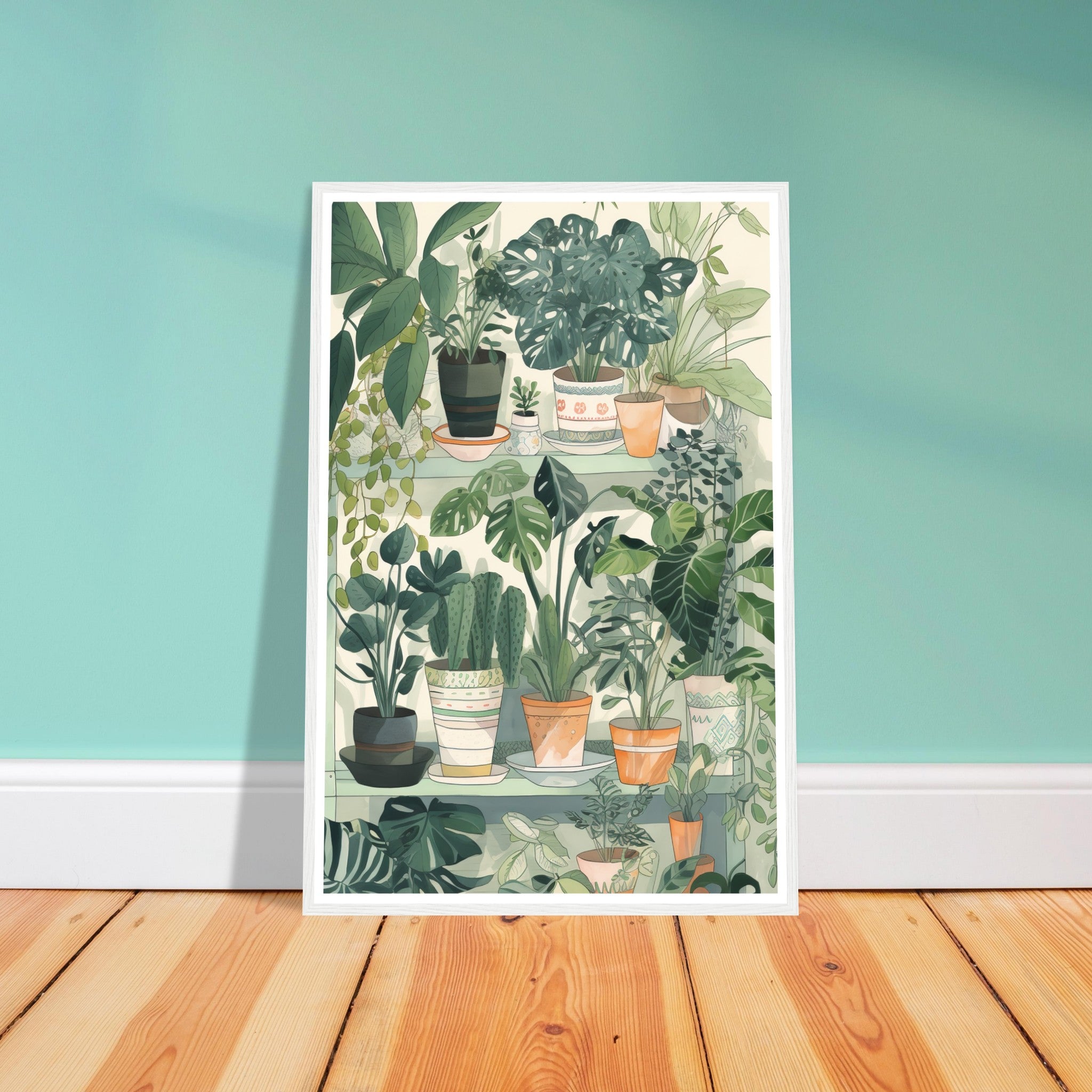Crowded Botanical House Plants Wall Art Print – ART ilk