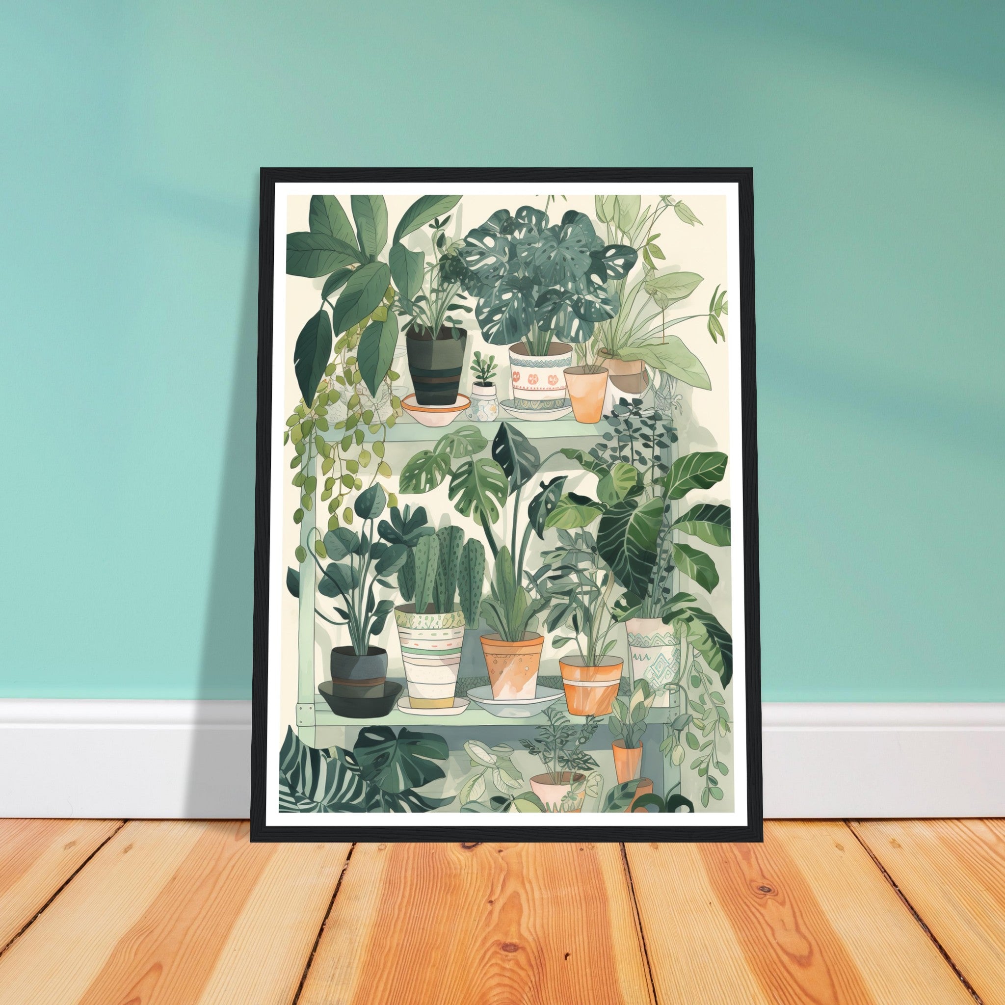 Crowded Botanical House Plants Wall Art Print – ART ilk