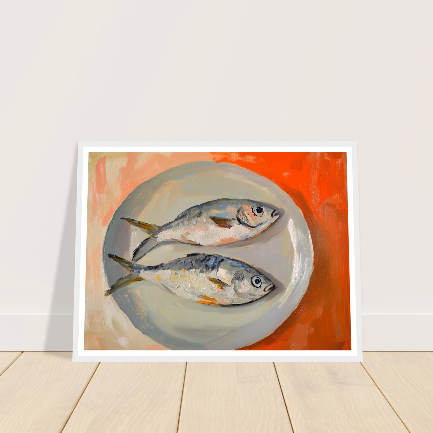 Minimalist Fish Still Life Oil Art Print – ART ilk