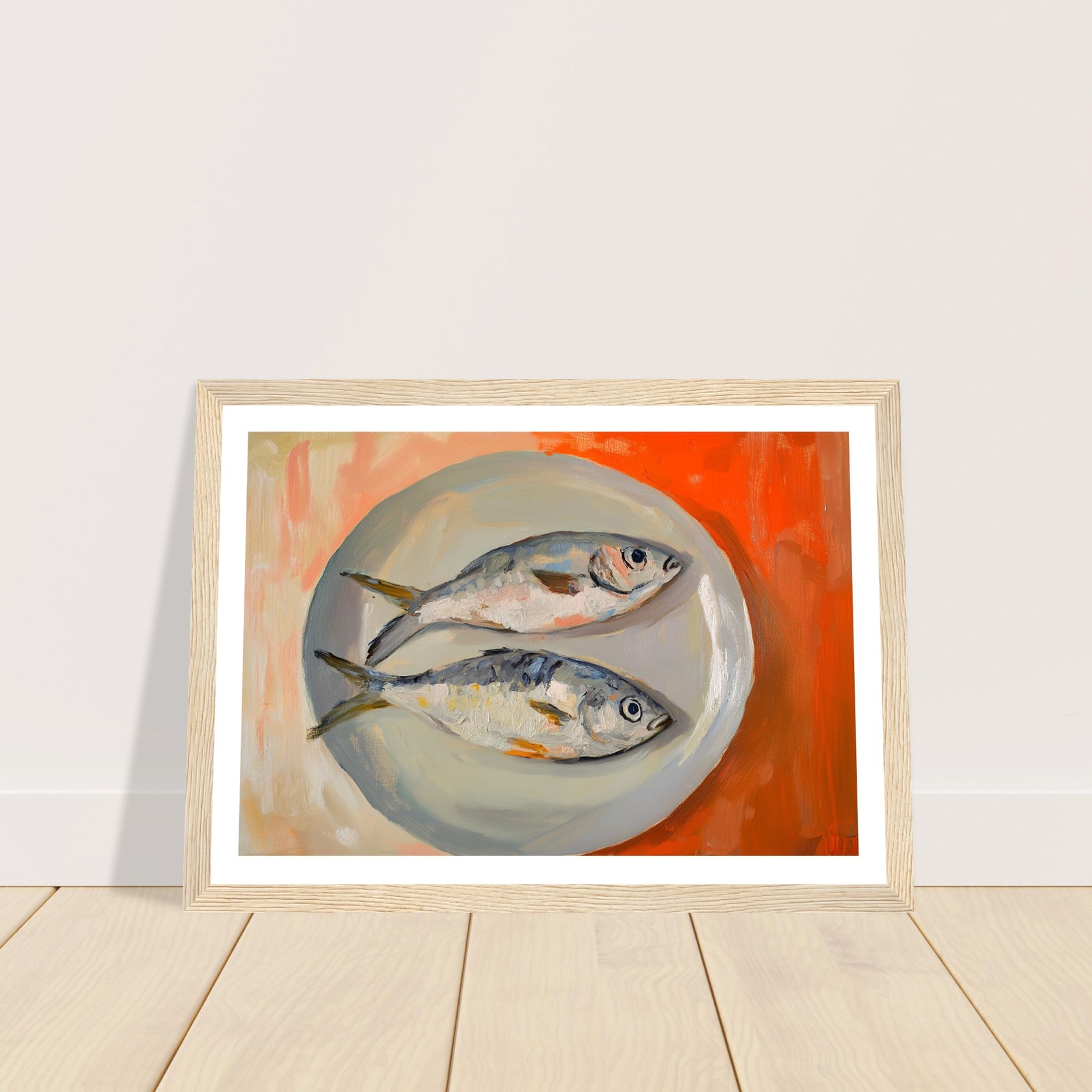 Minimalist Fish Still Life Oil Art Print – ART ilk