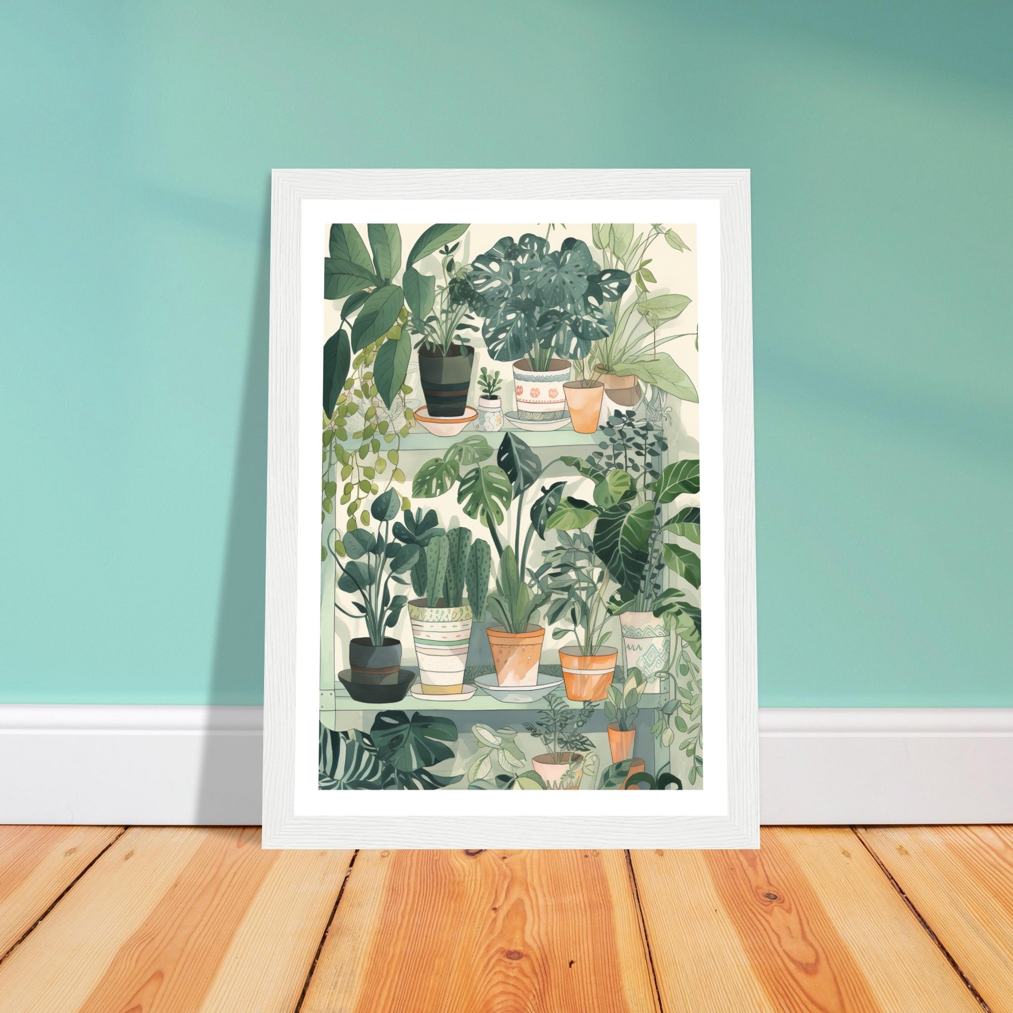 Crowded Botanical House Plants Wall Art Print – ART ilk