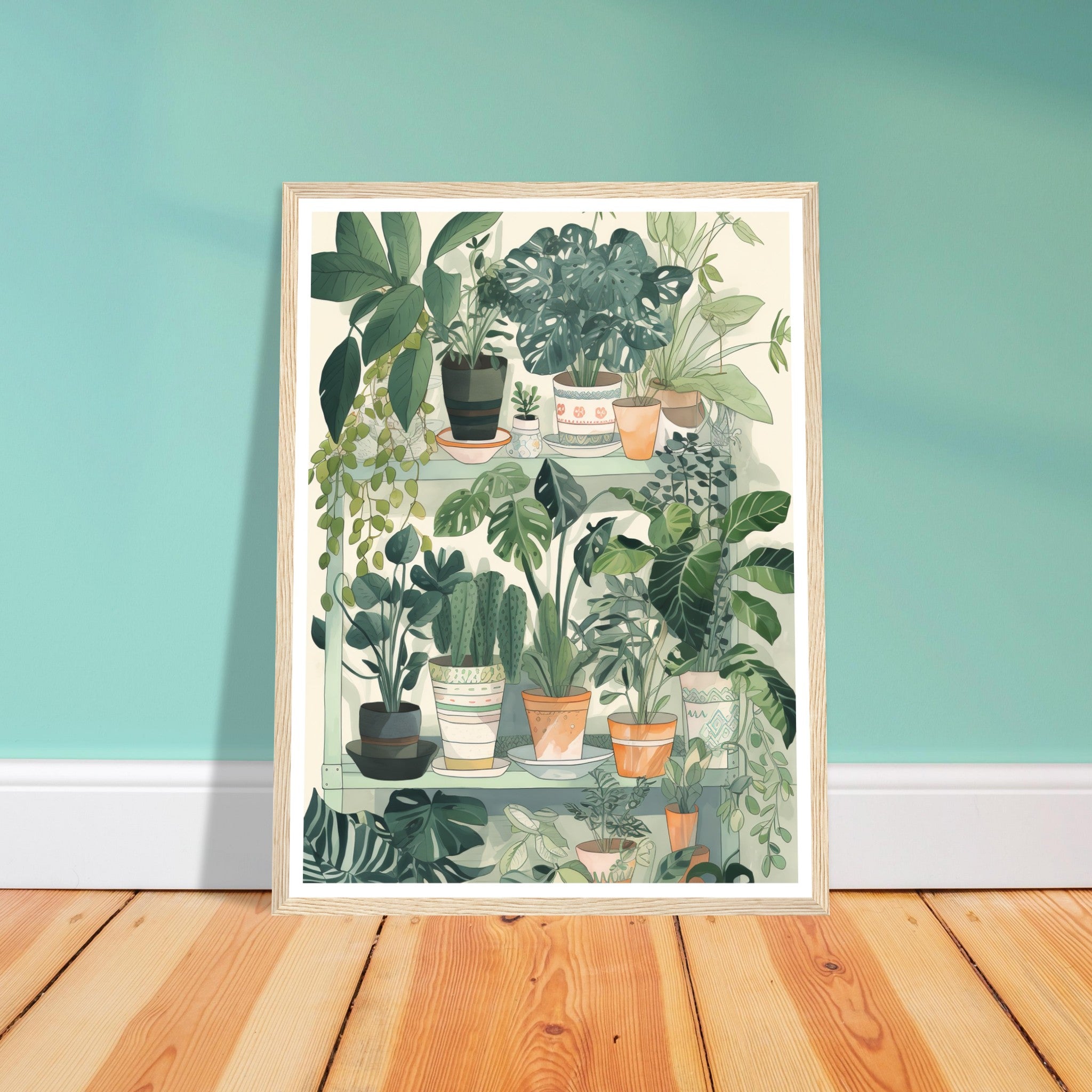 Crowded Botanical House Plants Wall Art Print – ART ilk