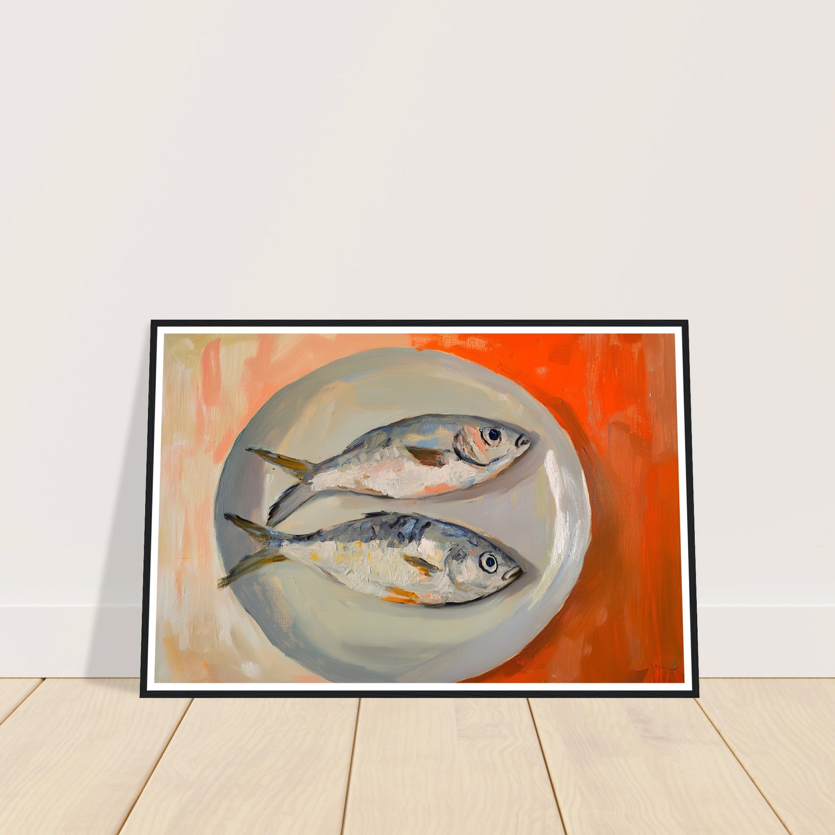 Minimalist Fish Still Life Oil Art Print – ART ilk