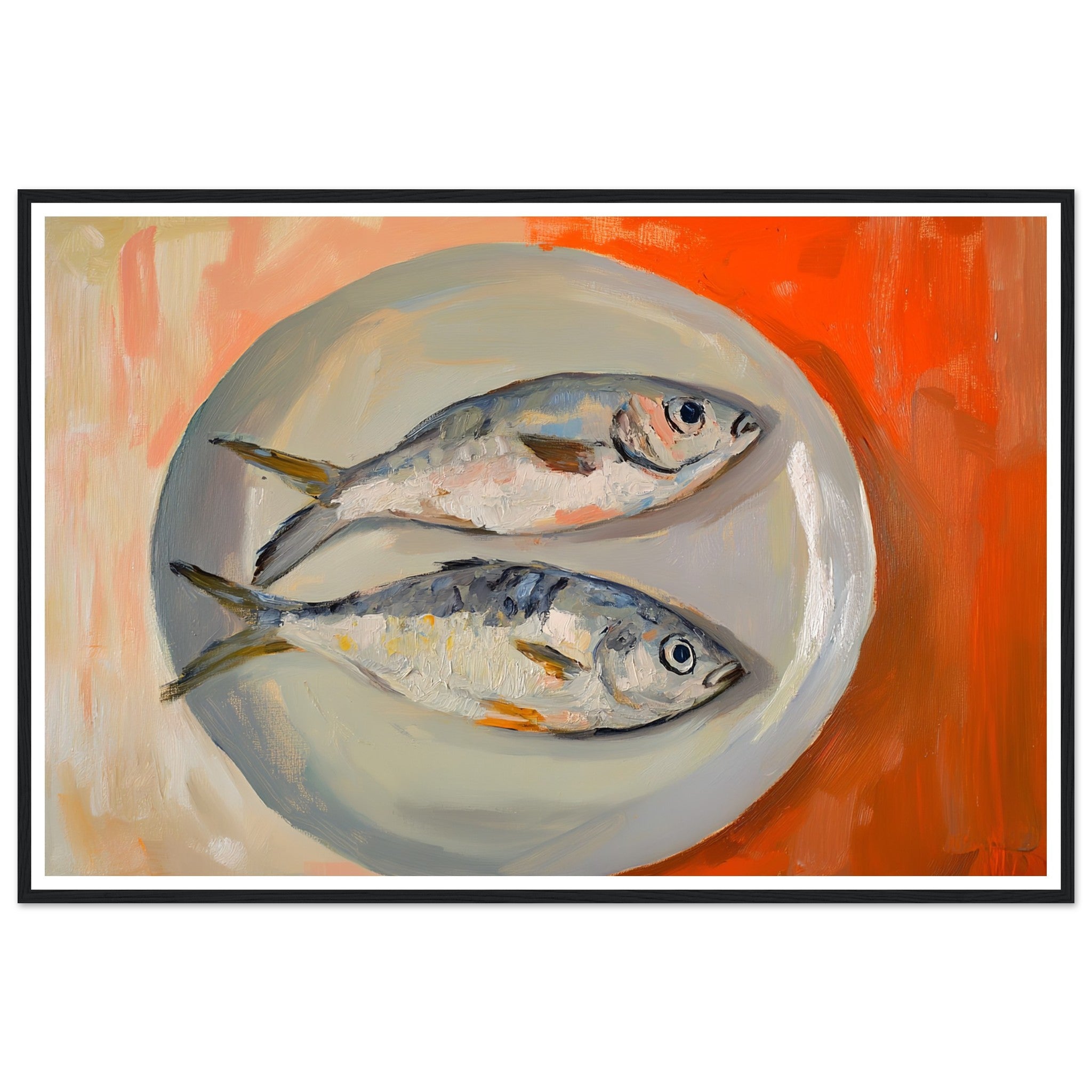 Minimalist Fish Still Life Oil Art Print – ART ilk